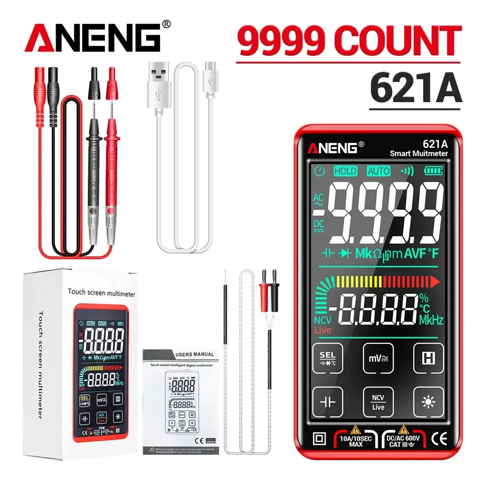 ANENG 621A Multimeter 9999 Counts Smart Digital | Anengmultimeterstore.com
