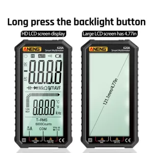 ANENG AN8008 Digital Multimeter 9999 Counts Auto/Manual Ranges - ANENG ...