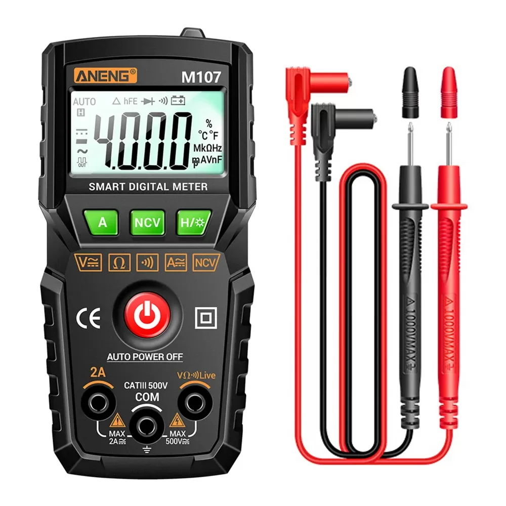ANENG M107 / M108 / M109 Multimeter AC/DC Electrical Tester 4000 Count ...
