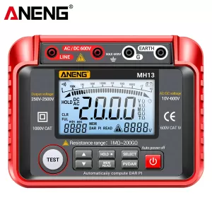 ANENG MH13 OHM Megohmmeter Multimeter Tester 2000 Count | ANENG ...