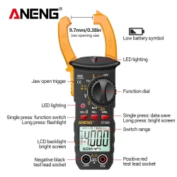 ANENG ST180 Clamp Multimeter 4000 Counts AC and DC Voltage Multimeter ...